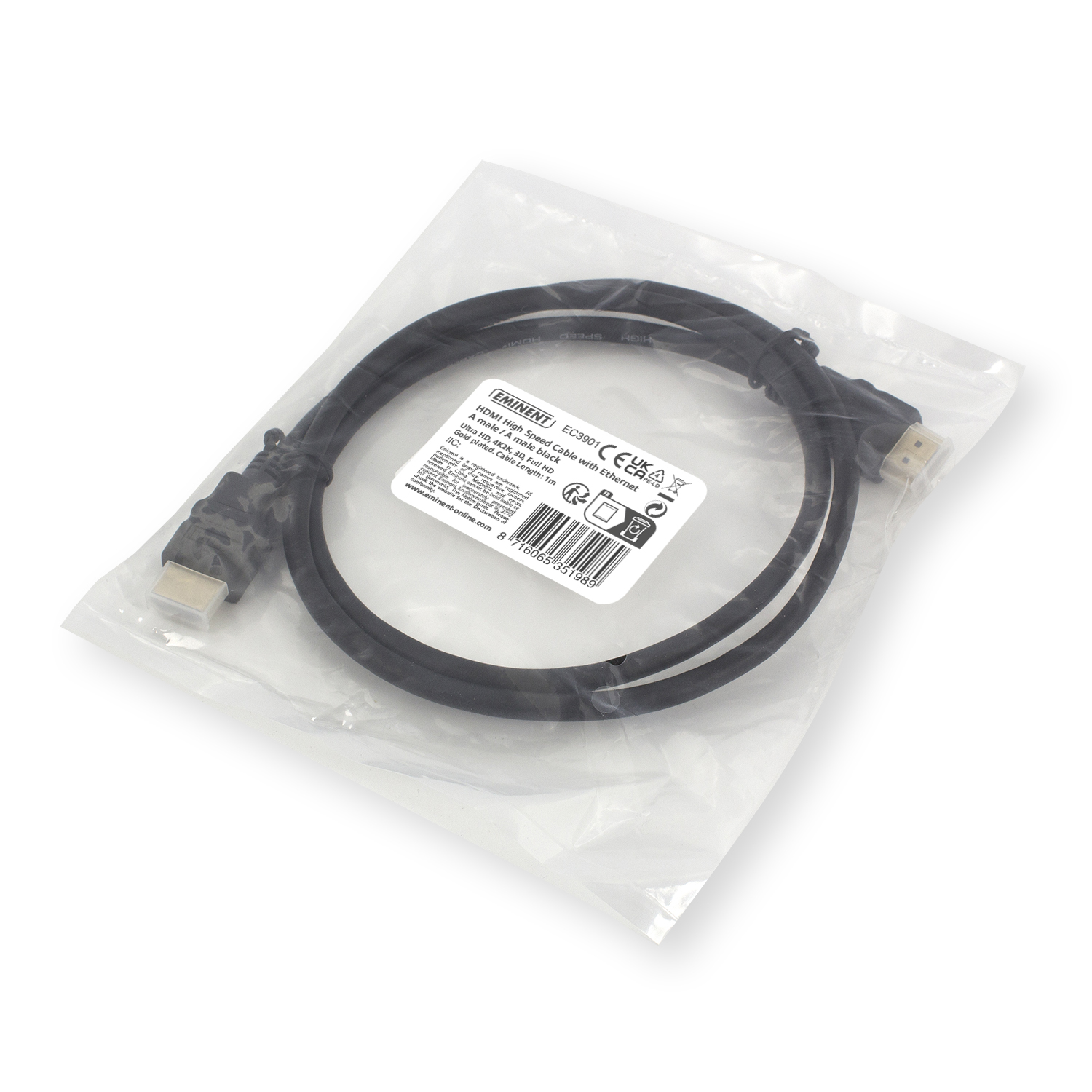 EC3901 Product Information 1 metre High Speed Ethernet cable HDMI-A ...