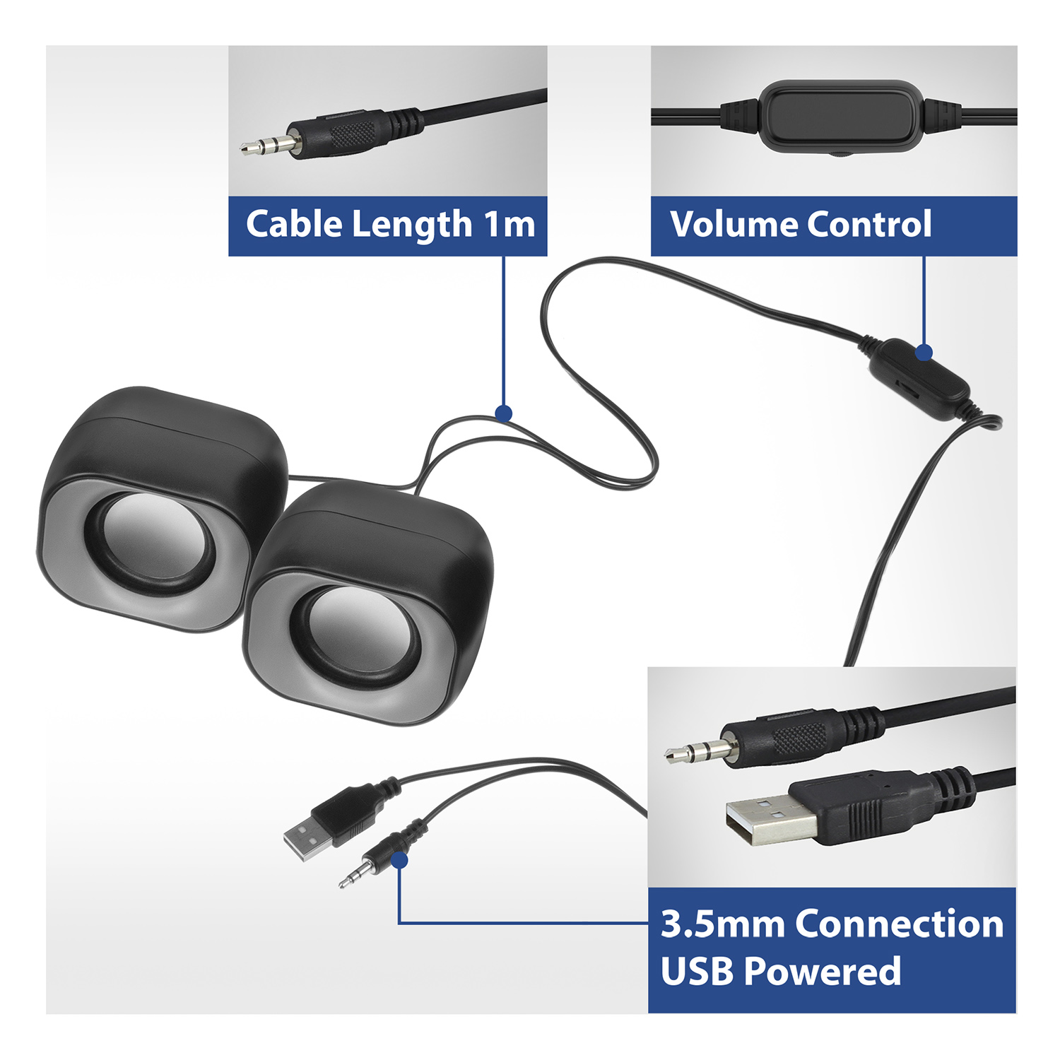 EM3513 Product information 2.0 Speakerset USB powered for PC and Laptop ...